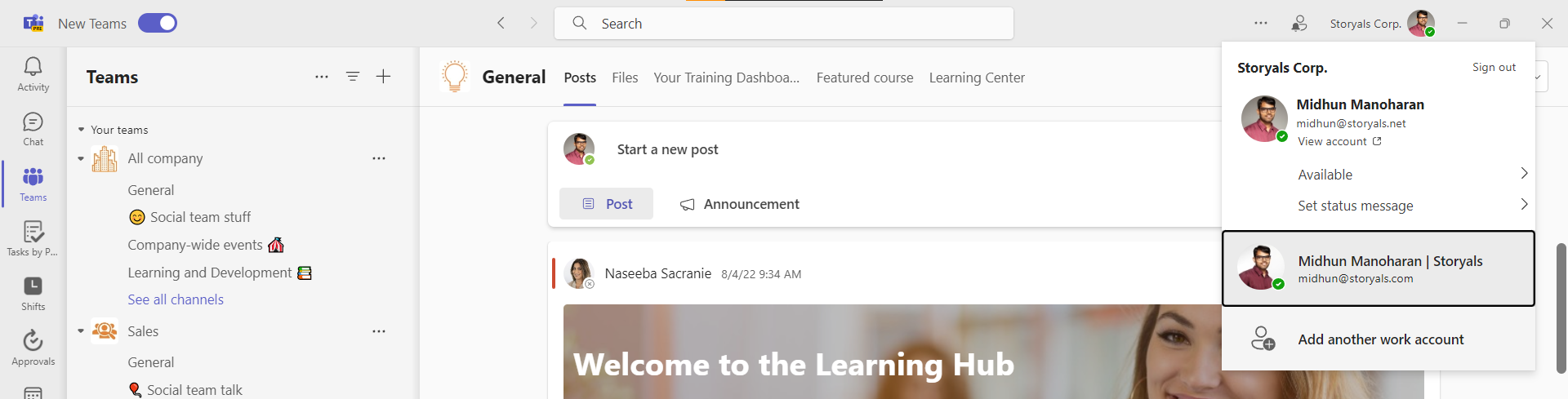 First impressions of the New Teams